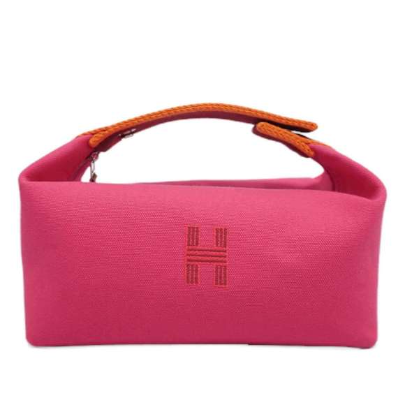 Hermes | Bags | Hermes Brid A Black Pm Handbag Pouch Hibiscus Cotton ...